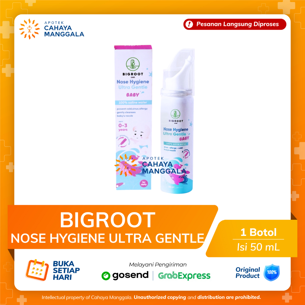 Jual BIGROOT NOSE HYGIENE ULTRA GENTLE BABY 50 ML | Shopee Indonesia