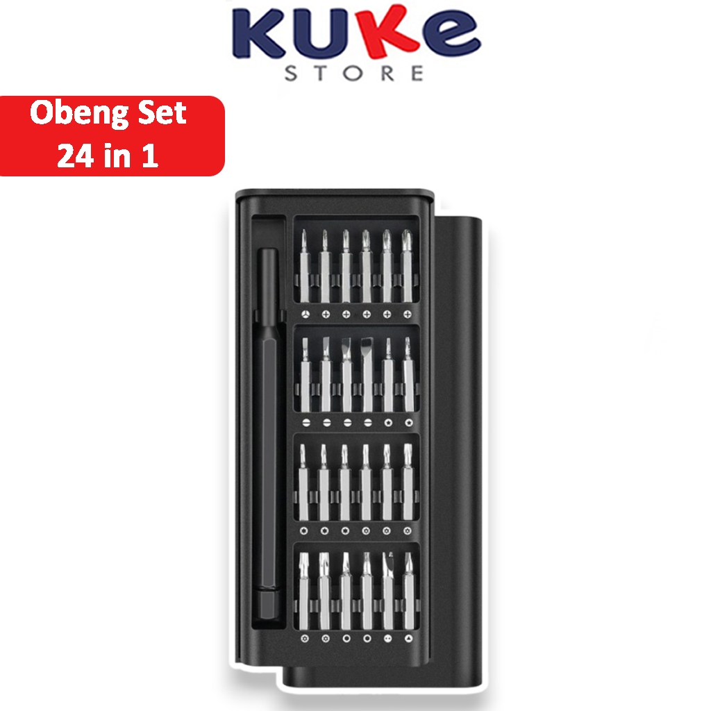 Jual KUKE Obeng Set 24 in 1 Screwdriver Kit Hardware Tools / Obeng 24 ...
