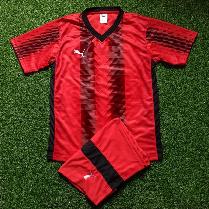 Jual NEW JERSEY DAN STELAN SEPAK BOLA DAN FUTSAL WARNA MERAH PUMA MOTIF ...