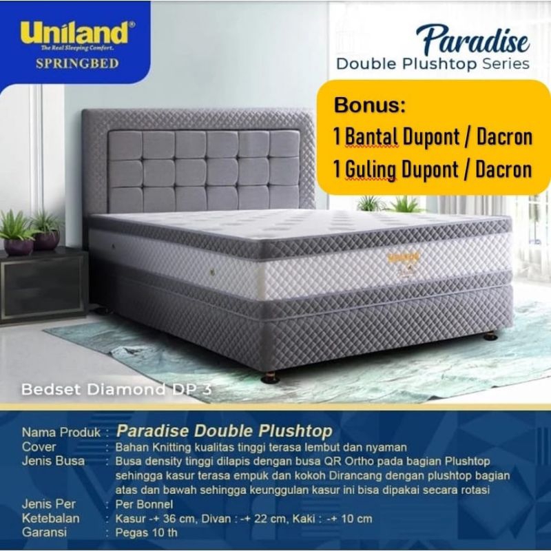 Jual SPRING BED PARADISE MODERN SPRING BED UNILAND MINIMALIS SPRING BED ...