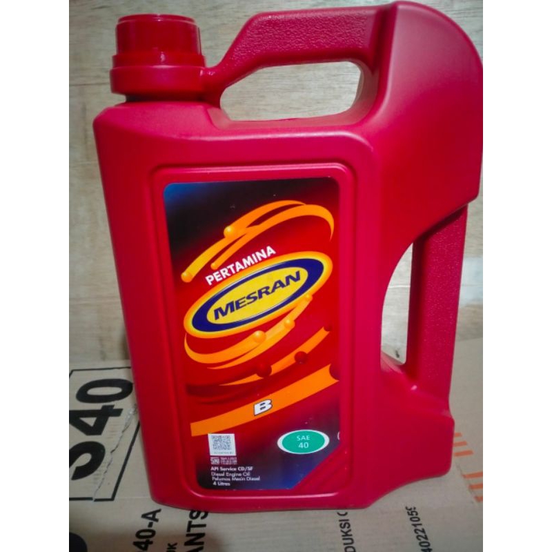 Jual OLI MOBIL DIESEL PERTAMINA MESRAN B40 SAE 40 4 LITERGalon | Shopee ...