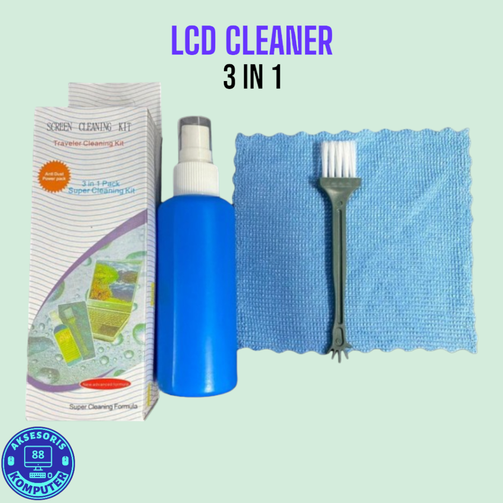 Jual SCREEN LCD CLEANER LAPTOP 3 IN 1 / LCD CLEANER KIT 3 IN 1 / LCD ...