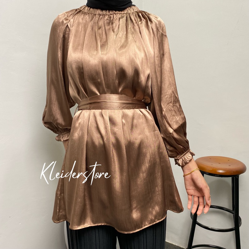 Jual Azura Blouse Silk - Blouse Tali by kle.id | Shopee Indonesia
