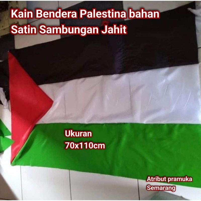 Jual Kain Bendera Palestina ukuran 70x110 cm Flag Palestin Bahan Satin ...