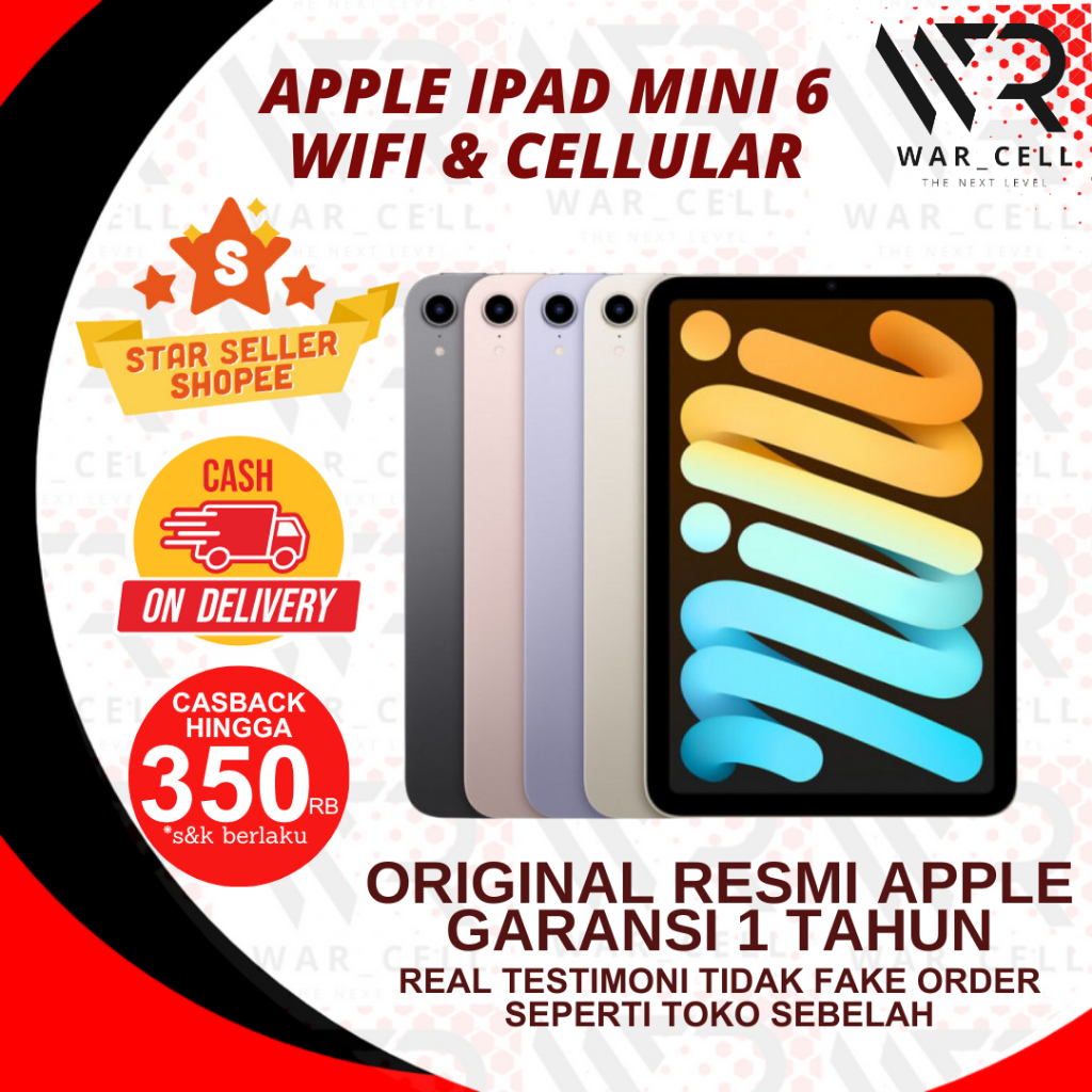 Jual IPAD Mini 5 & iPad Mini 6 256GB 64GB Wifi Only & Cellular | Second ...
