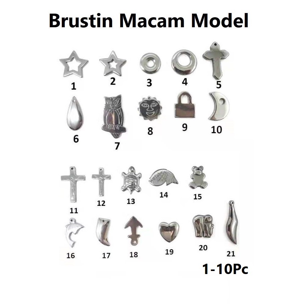 Jual Liontin Brustin Macam2 Model Harga/1-10Pc | Shopee Indonesia