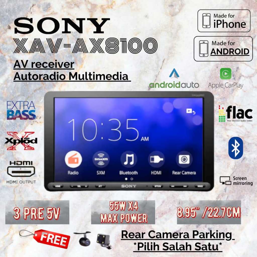 Jual Sony XAV-AX8100 Head Unit Mobil Single din Layar Double din ...