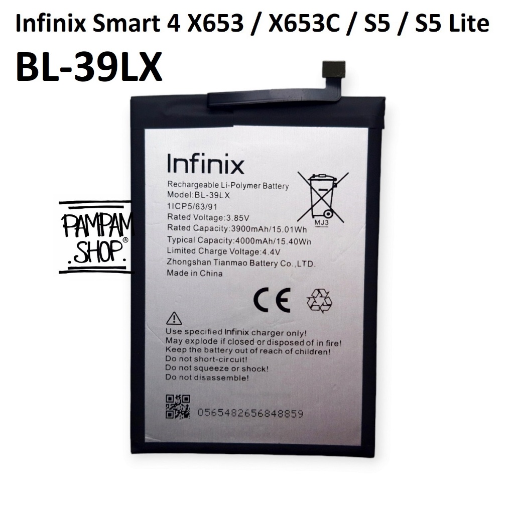 Jual Baterai Infinix Smart 4 X653 X653C S5 X652 X652A S5 Lite X652B BL ...