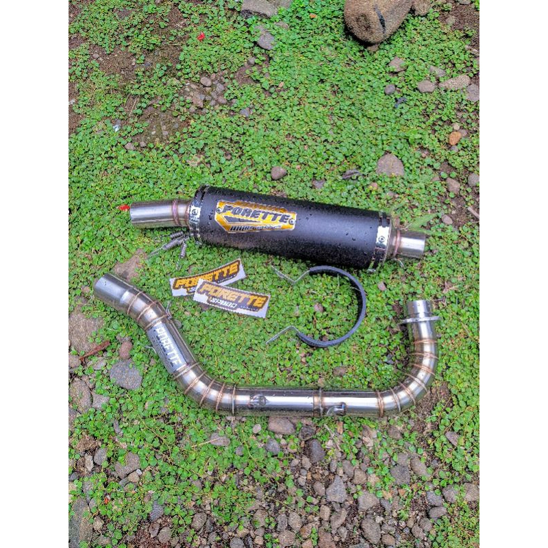 Jual KNALPOT MIO BORE UP ORIGINAL PORETTE FULL SYSTEM FREE REQ UKURAN ...