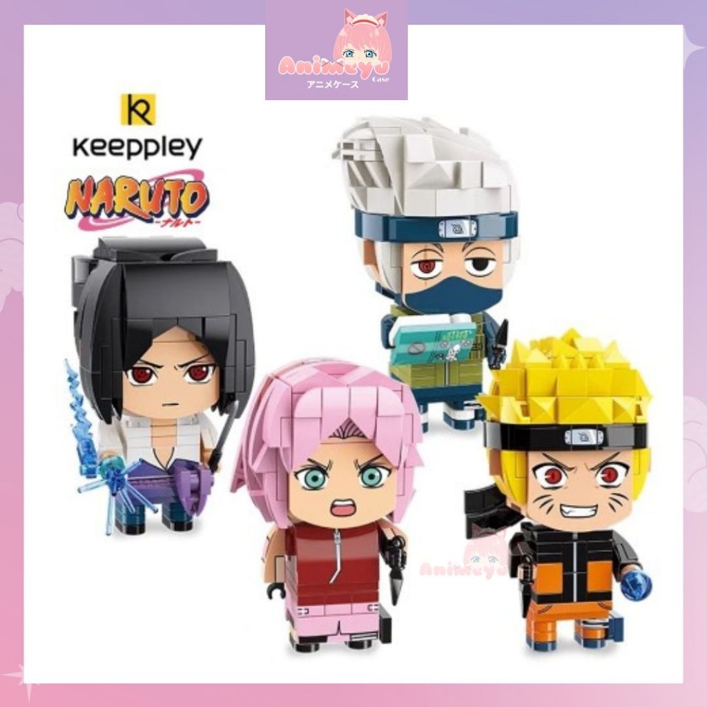 Jual KEEPPLEY Naruto Building Blocks - Uchiha Sasuke Kakashi Sakura ...