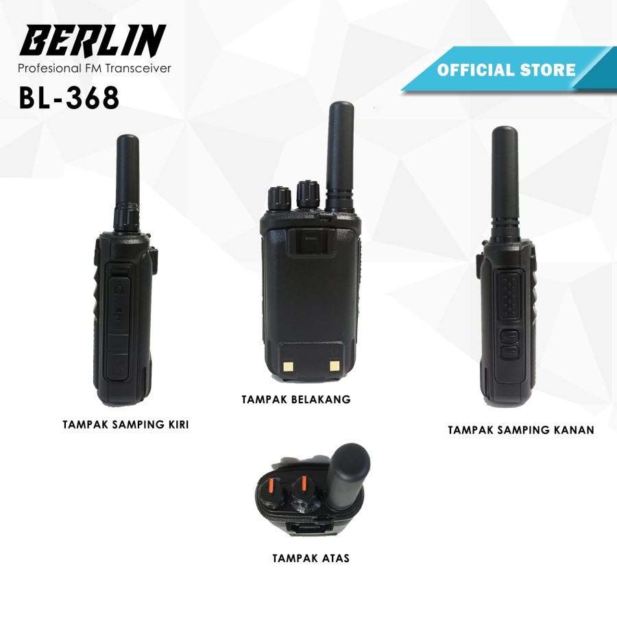 Jual HT BERLIN BL 368 UHF Handie Talkie Promo | Shopee Indonesia