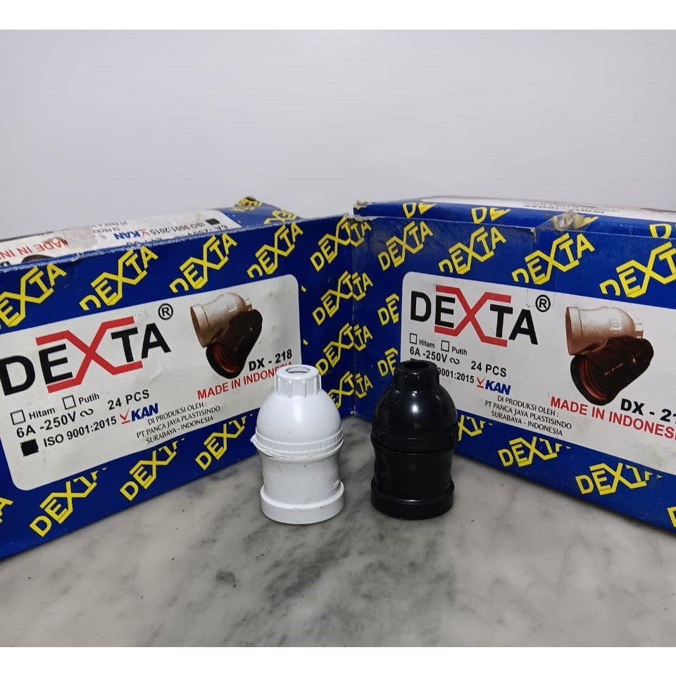 Jual Fiting Lampu Gantung 3A 250V Dexta Hitam & Putih E27 | Shopee Indonesia