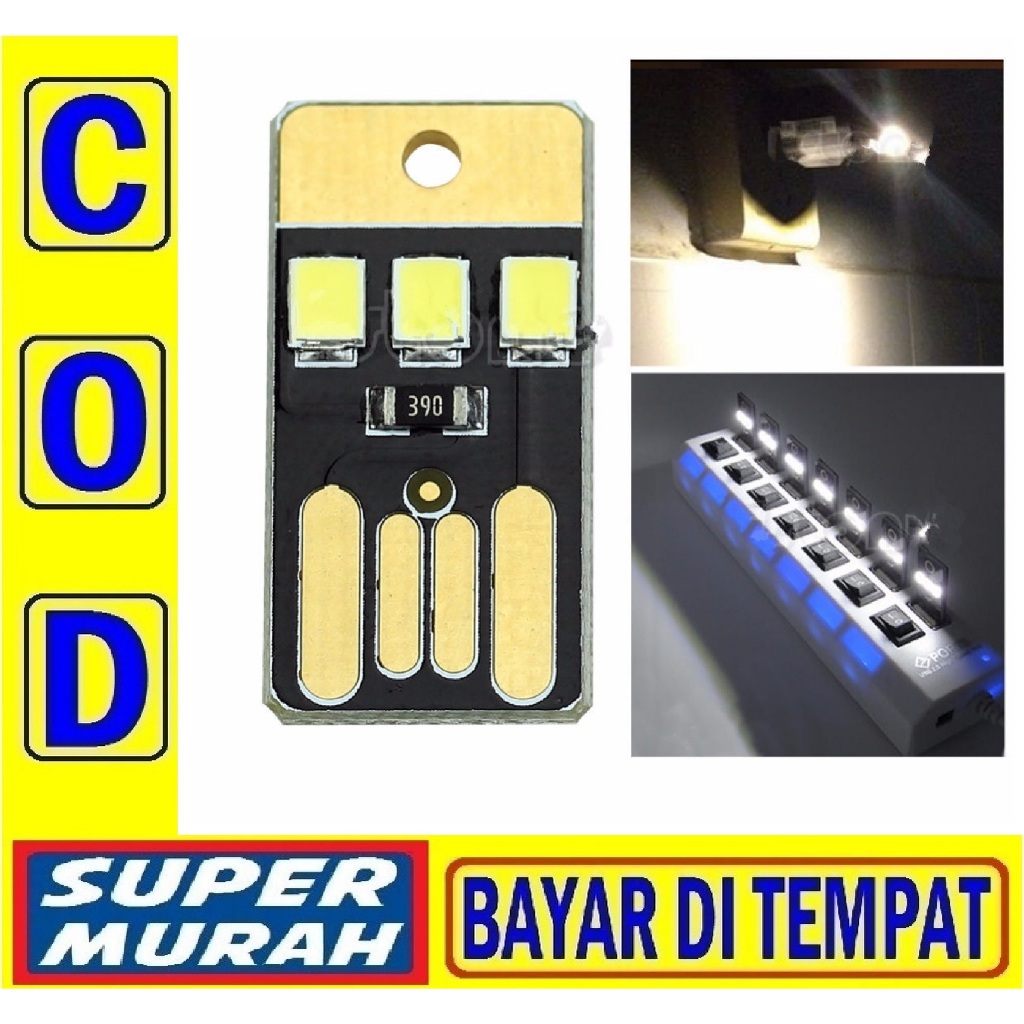 Jual RAK 1D LED USB SLIM MINI Lampu Malam Keyboard Laptop Senter ...