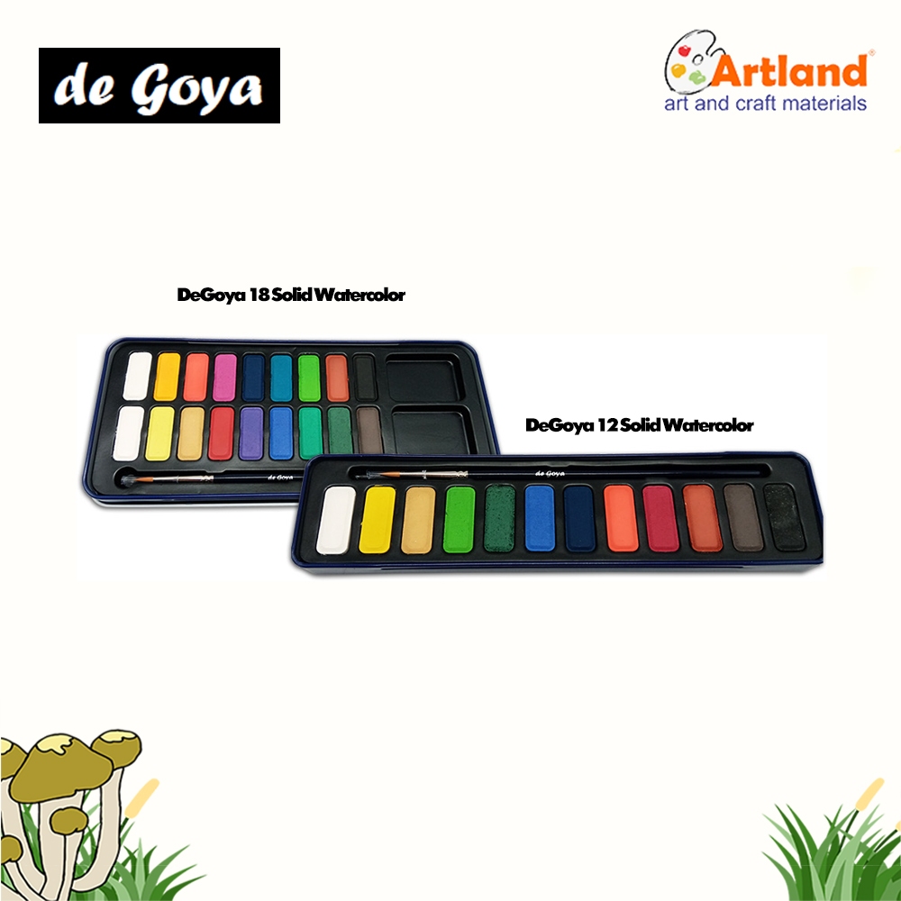 Jual De Goya Cat Air Padat 12 / 18 Warna – Watercolour Travel Set ...
