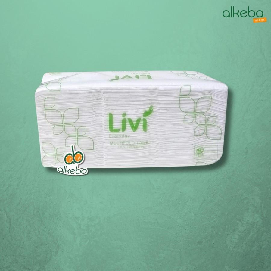 Jual Tissue LIVI Smart Multifold Towel 150's per pcs / tisu handtowel ...