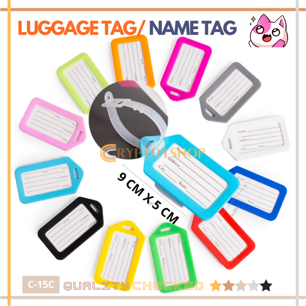 Jual CRYPTOYSHOP GANTUNGAN TAS KOPER BAGASI LUGGAGE TAG TRAVEL TAG NAME ...