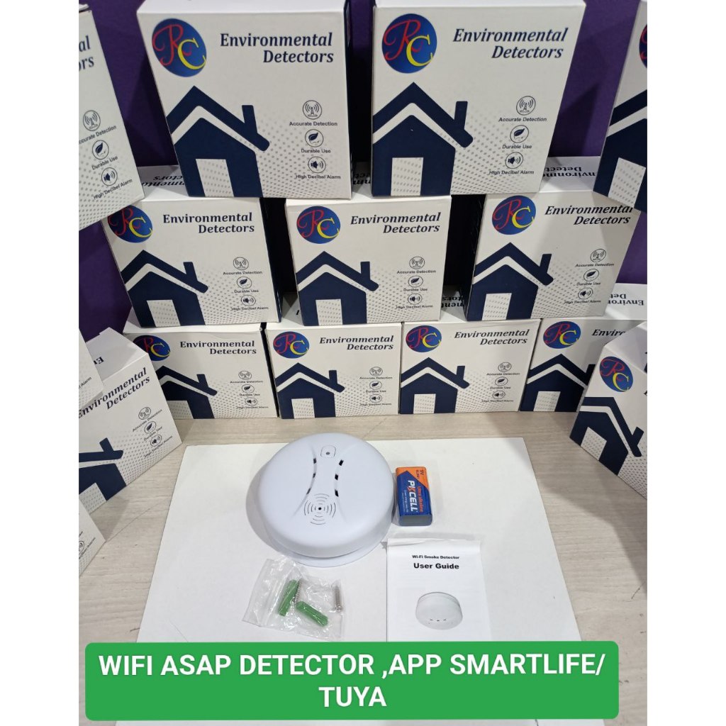 Jual RC Sensor Asap WIFI smoke detector SMARTLIFE/TUYA WIFI wireless ...