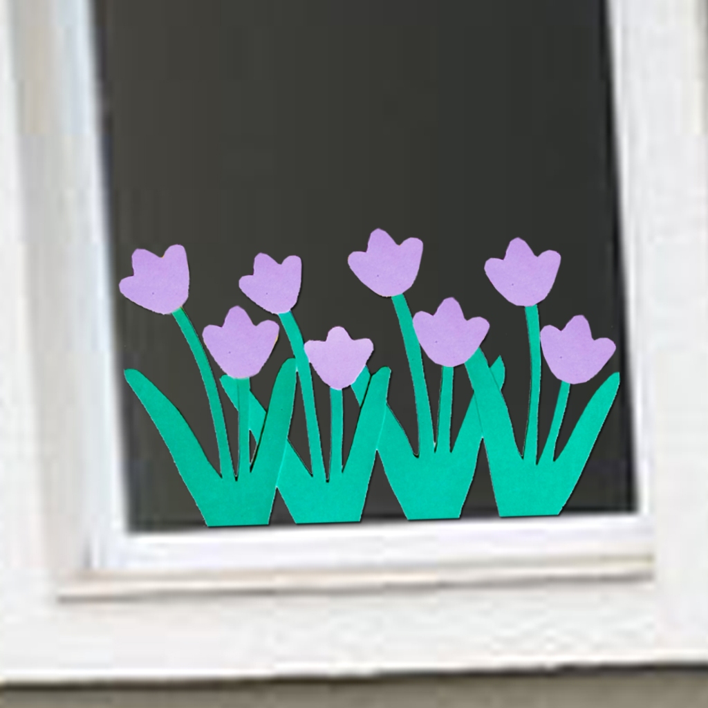 Jual 4 Bunga Tulip Hiasan Dinding Jendela Pintu Dekorasi Kelas Rumah ...