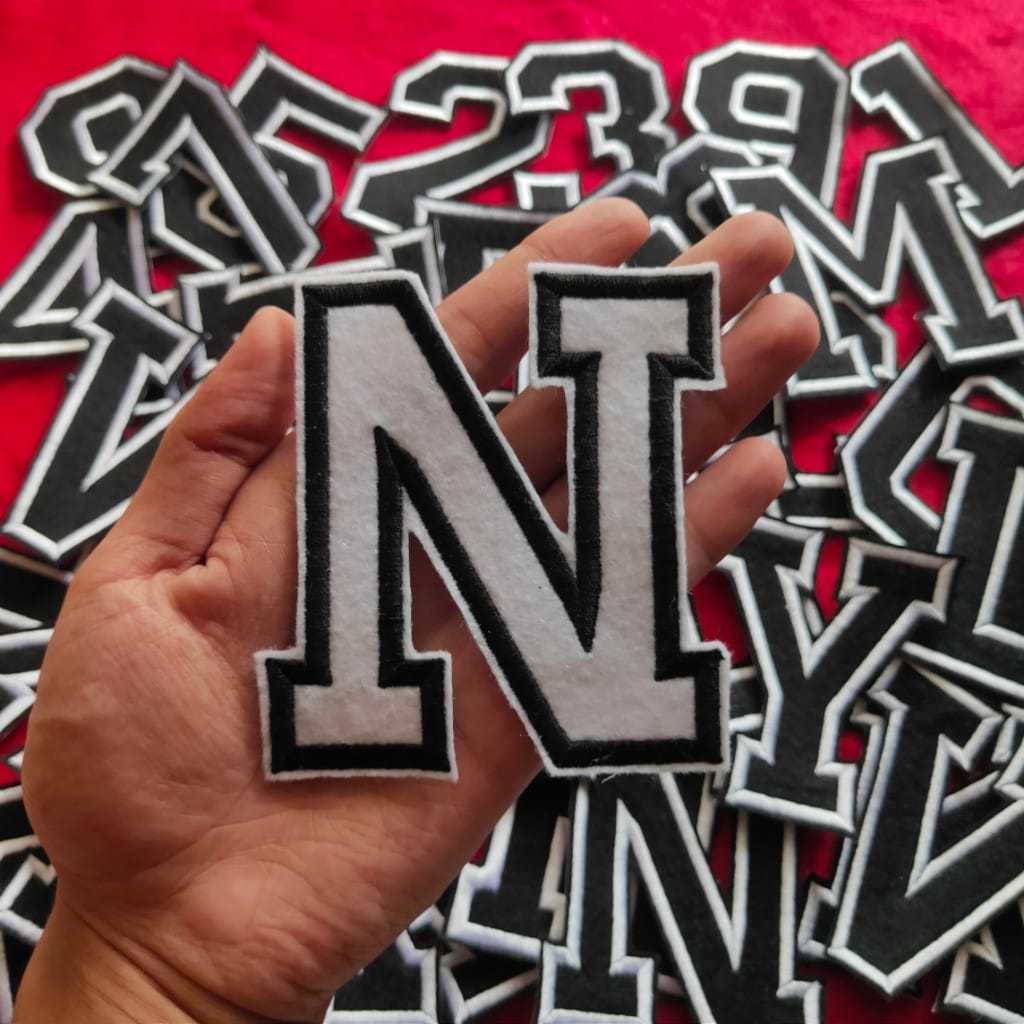 Jual Patch Bordir Huruf Dan Angka Warna Putih | Shopee Indonesia