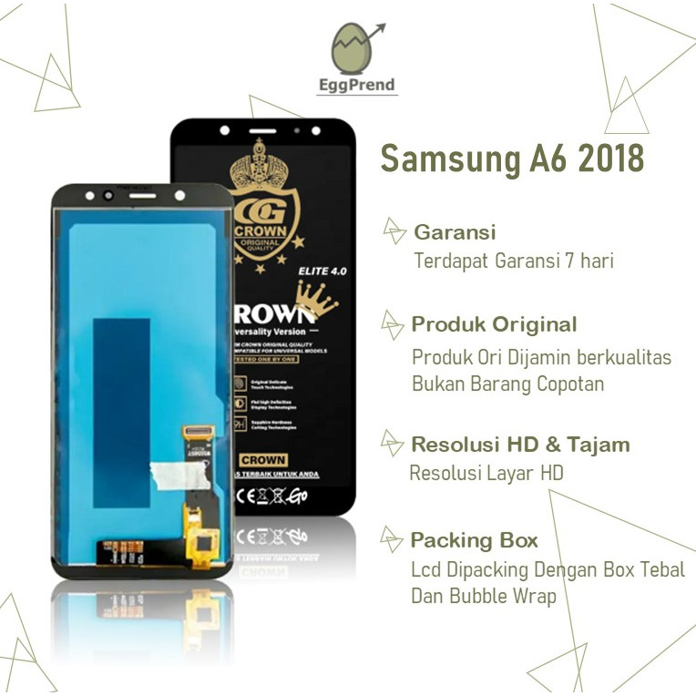 Jual LCD TOUCHSCREEN SAMSUNG GALAXY A6 A600 FULLSET ORIGINAL COMPLETE | Shopee Indonesia