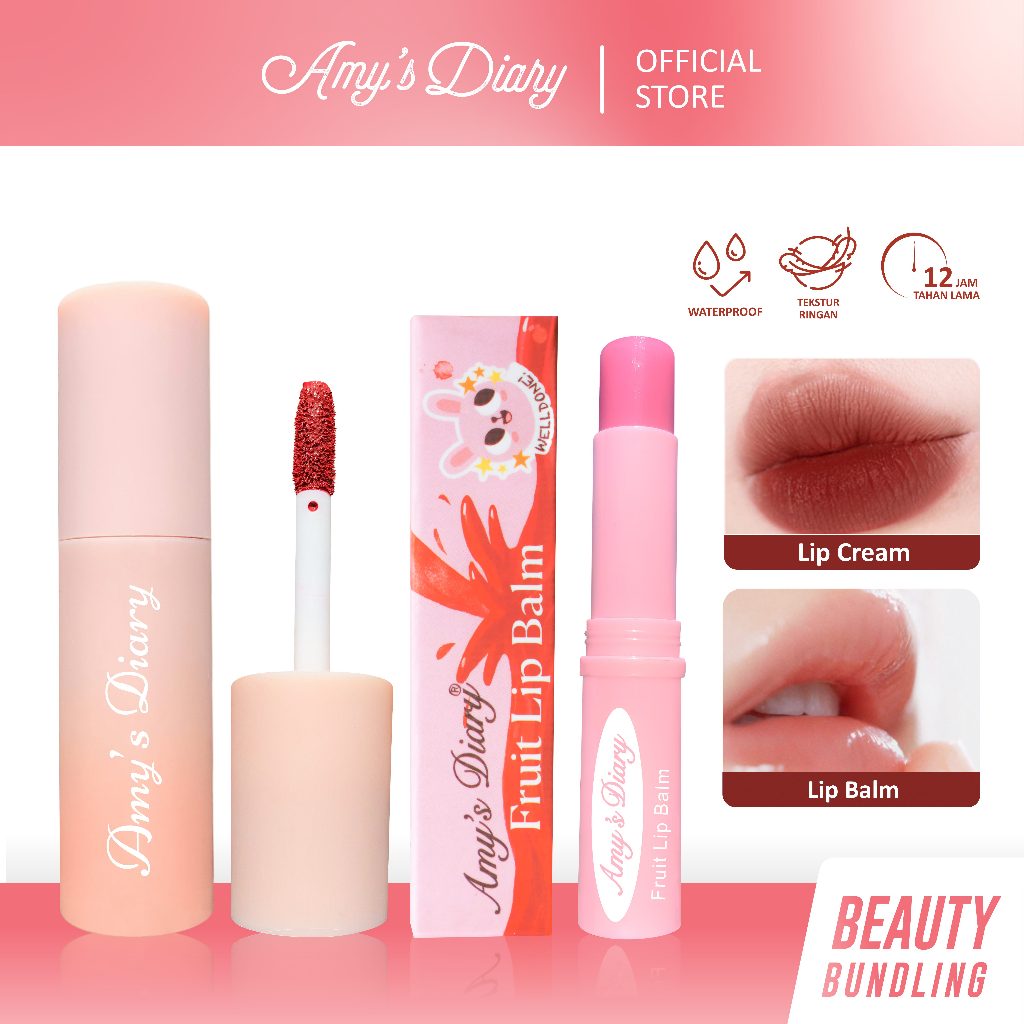 Jual AMY'S DIARY 2Pcs Set Lips Beauty Bundle Exclusive Lip Cream Silky Matte 6 Colour | Shopee ...