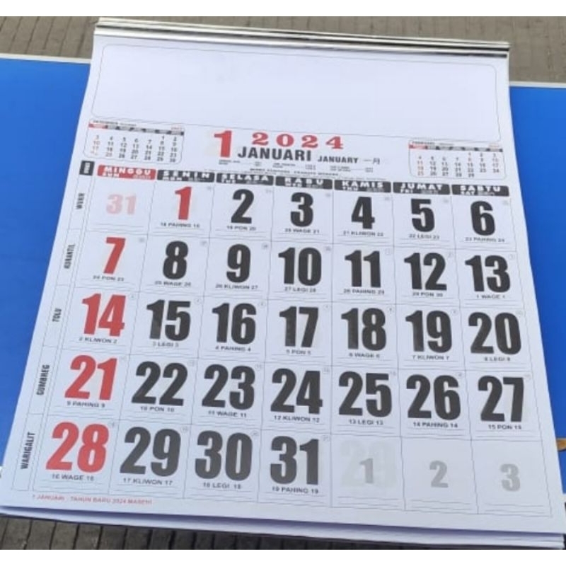 Jual KALENDER KERJA DINDING/ JUMBO KERTAS HVS 2024 | Shopee Indonesia