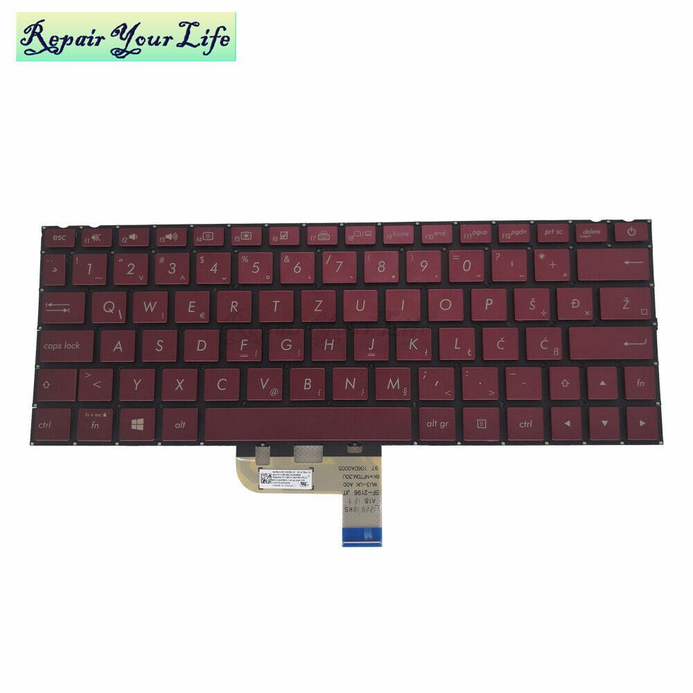 Jual Keyboard asus red backlit keyboard for As zenbook UX333 UX333FA UX ...