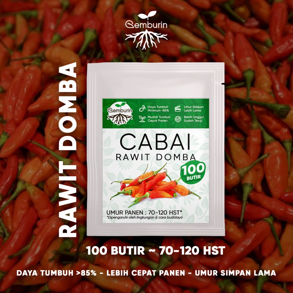 Jual Benih Cabai Rawit Domba Cabe Super 100 Biji / Pedas Bibit Sayuran ...
