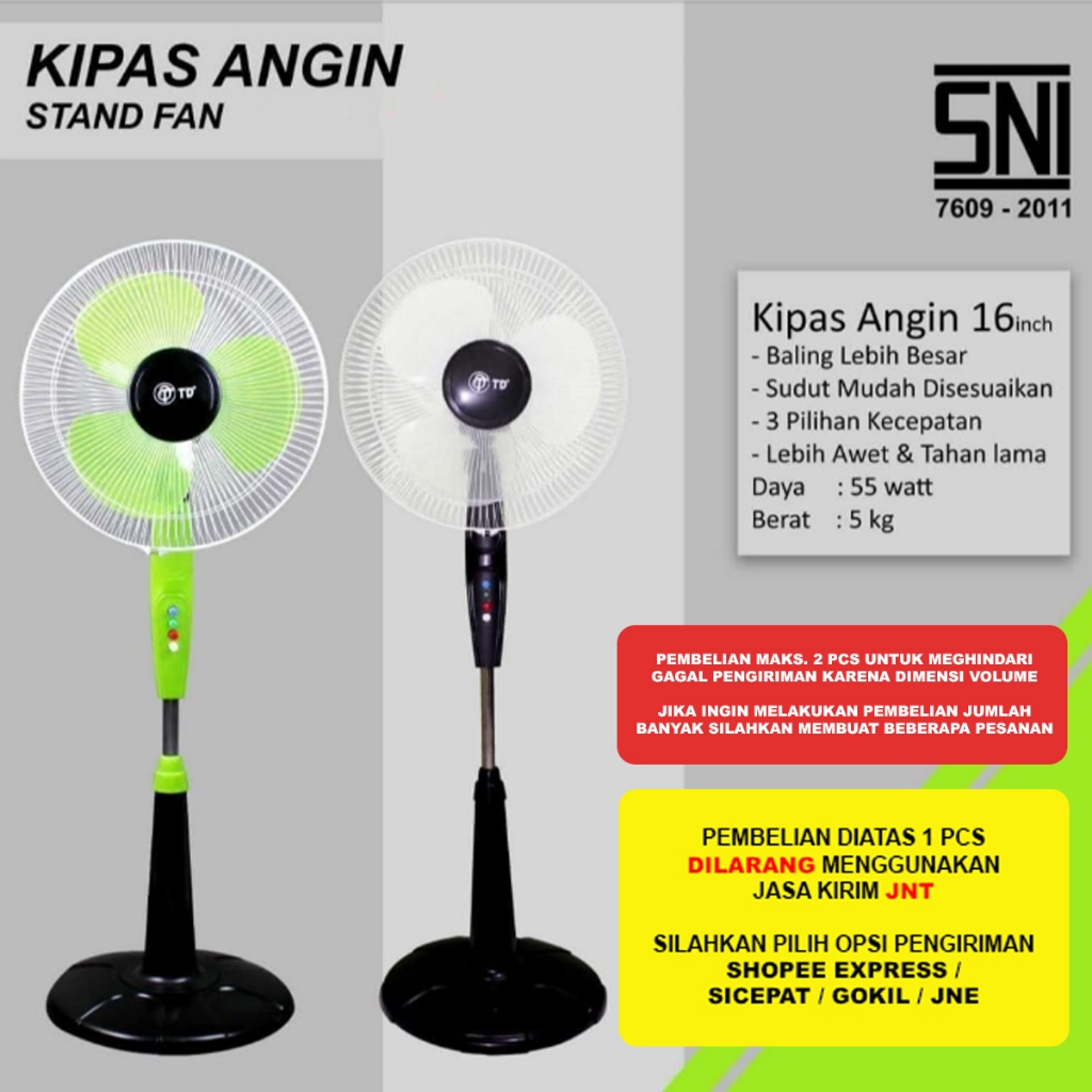 Jual Kipas Angin Berdiri Stand Fan NPLUS OMICKO 16 inch | Shopee Indonesia