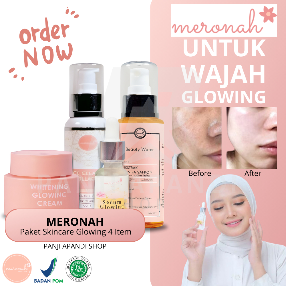 Jual MERONAH PAKET SKINCARE GLOWING KOMPLIT | Shopee Indonesia