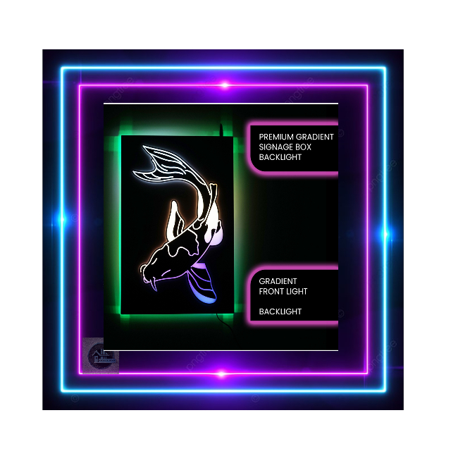 Jual Premium Slim Neon Box Gradasi Backlight Logo Custom | Shopee Indonesia
