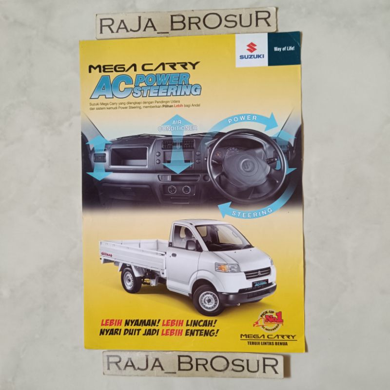 Jual Poster brosur katalog flyer Suzuki Mega Carry Std/Mega Carry Xtra 2014 | Shopee Indonesia