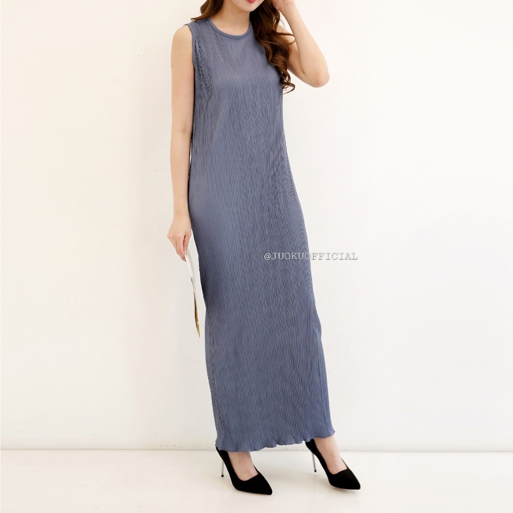Jual Inner Dress Span Wavy Plisket Lidi / Dress Wavy / Dress Span ...