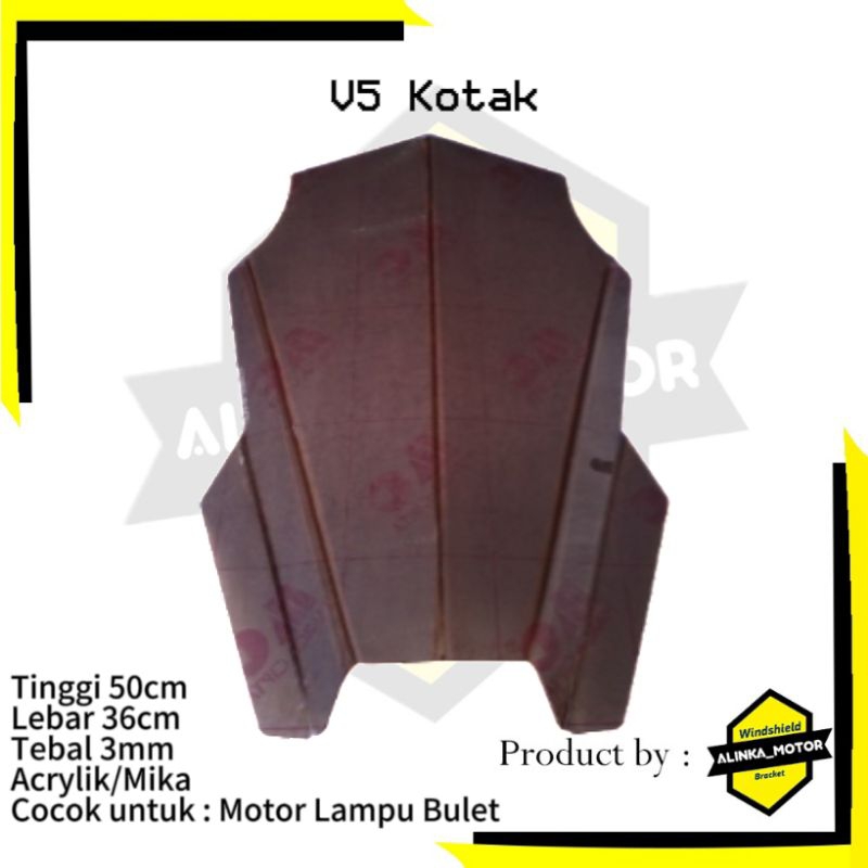 Jual Visor/Windshield Lampu Bulet 50cm V5 CB VERZA VIXION CB150 MEGAPRO ...