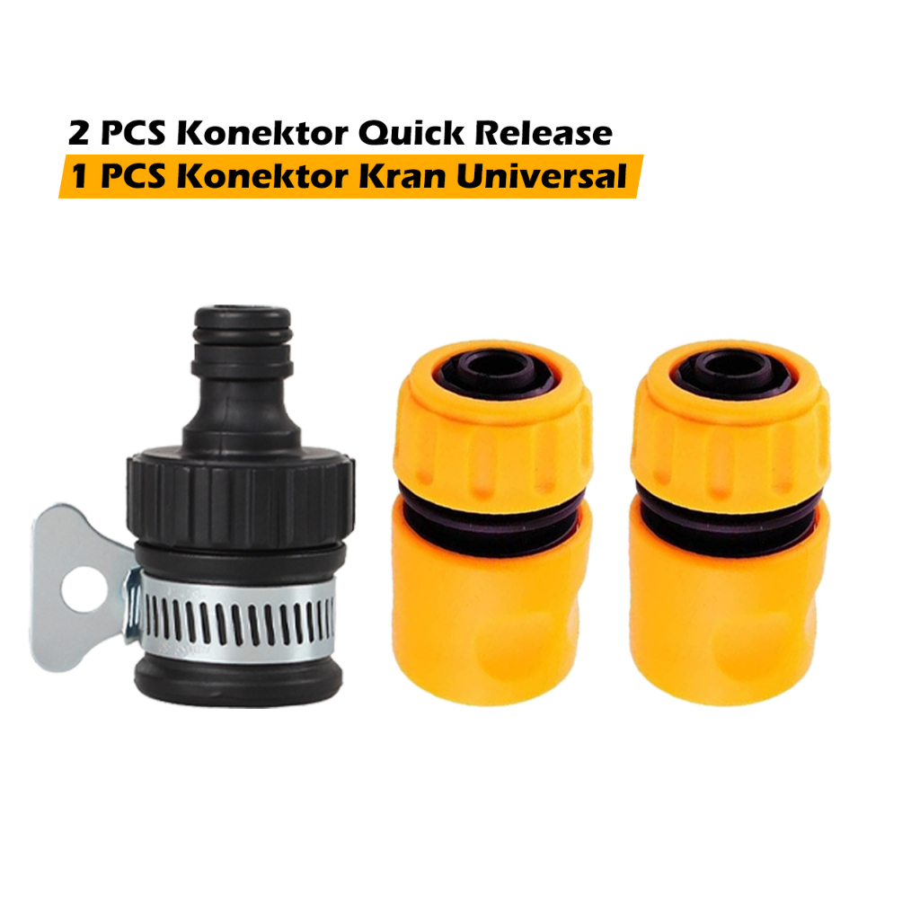 Jual Paket Konektor Selang Quick Release Plus Adaptor Kran - Konektor ...