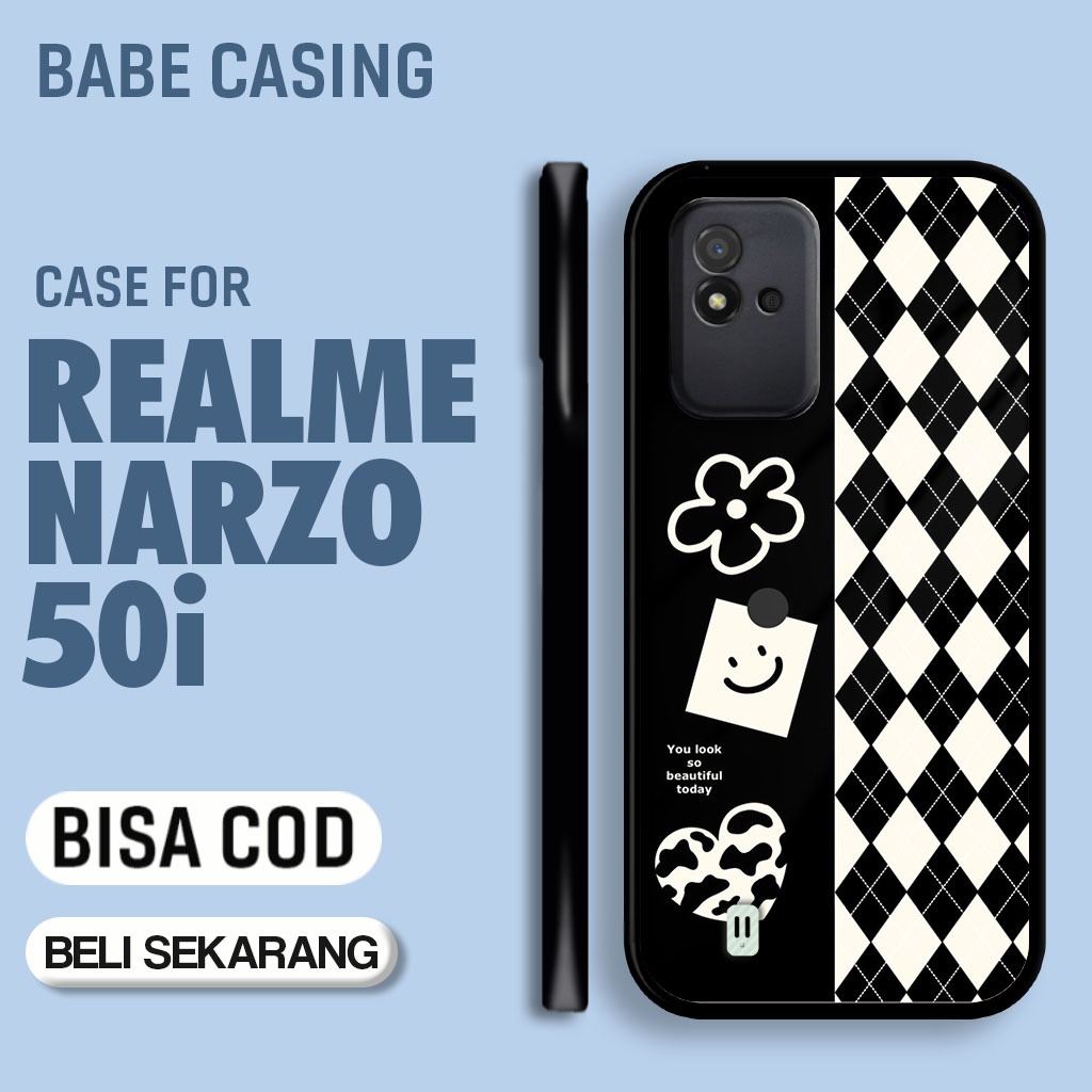 Jual case hp realme narzo 50i terbaru aesthetic cute 3 bear lotso hitam ...