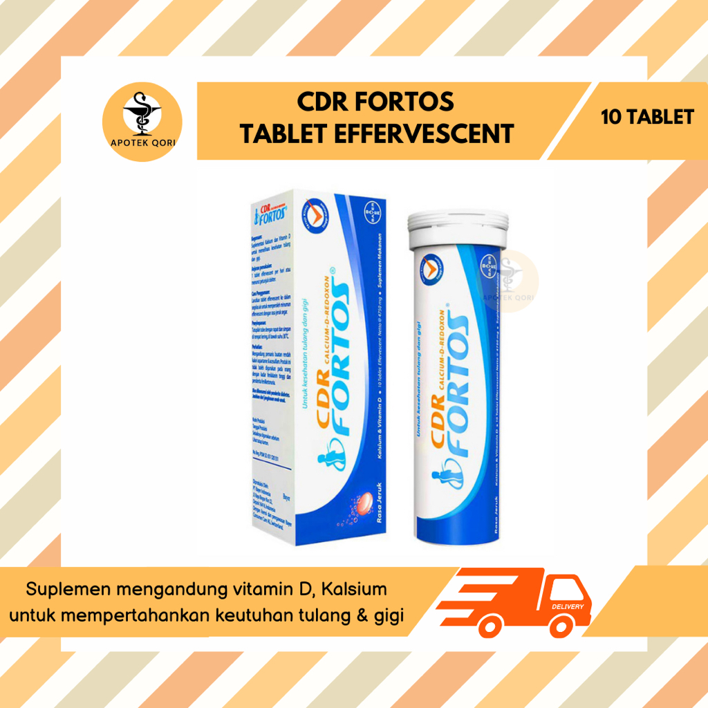 Jual CDR FORTOS/CDR TABLET EFFERVESCENT/KALSIUM/TULANG DAN GIGI ...