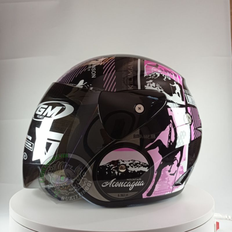 Jual HELM GM EVOLUTION SEVEN SUMMITS BLACK PINK | Shopee Indonesia