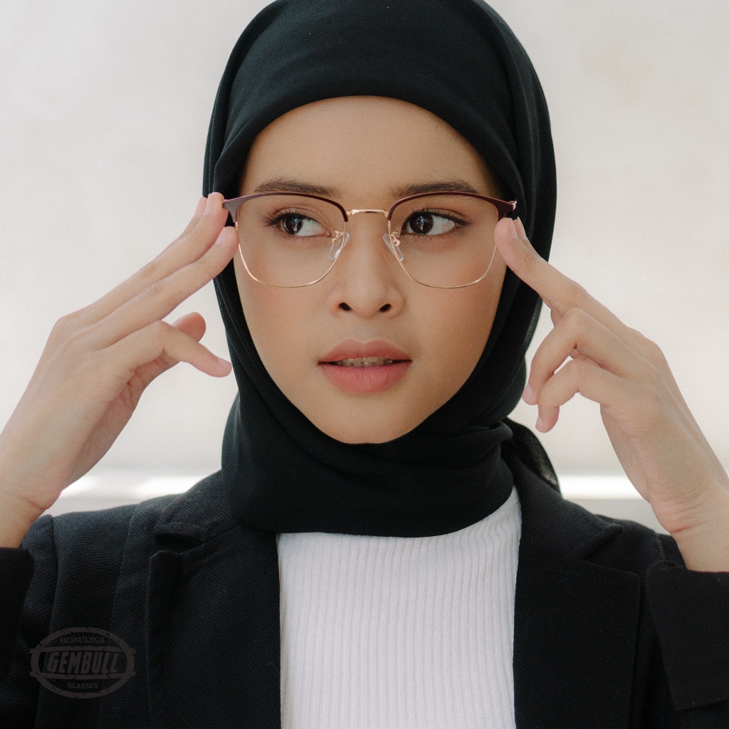 Jual GEMBULL GLASSES - KACAMATA KOTAK CLUBMASTER BESI ELEGAN - DENAWA 02 | Shopee Indonesia
