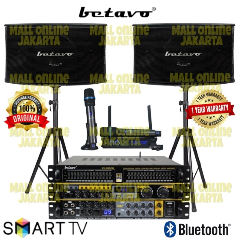 Jual Paket karaoke rumahan Betavo 10 inch fullset sound system zx8800 ...