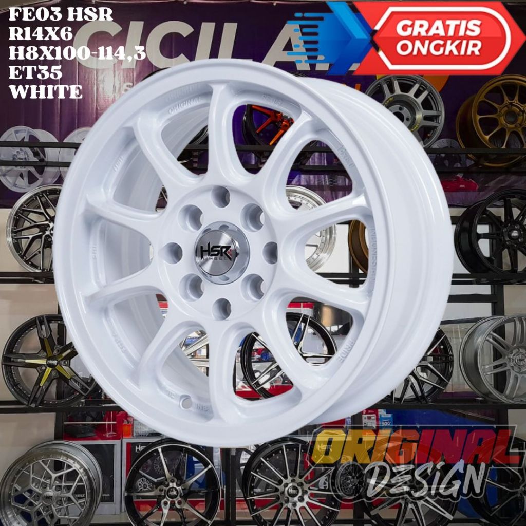 Jual Velg Mobil Ring 14 HSR FE03 R14 Cocok Untuk Brio , Agya , Ayla , Datsun | Shopee Indonesia
