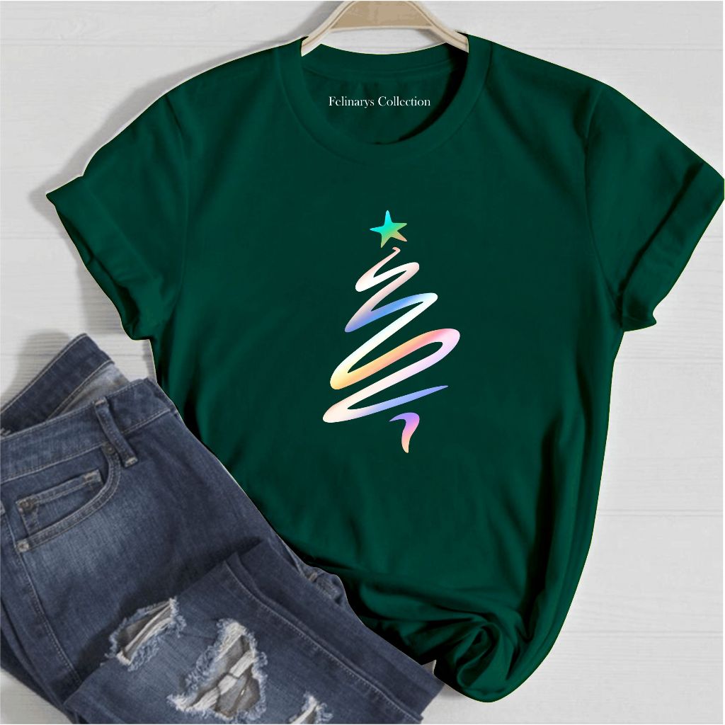 Jual KAOS NATAL SIZE S-4XL PREMIUM POLYFLEX CHRISTMAS TREE SILVER ...