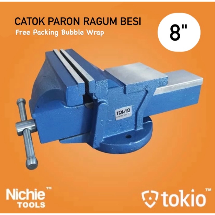 Jual Ragum Paron Besi 8 inci / Tanggem / Catok Paron / Bench Vice Clamp ...