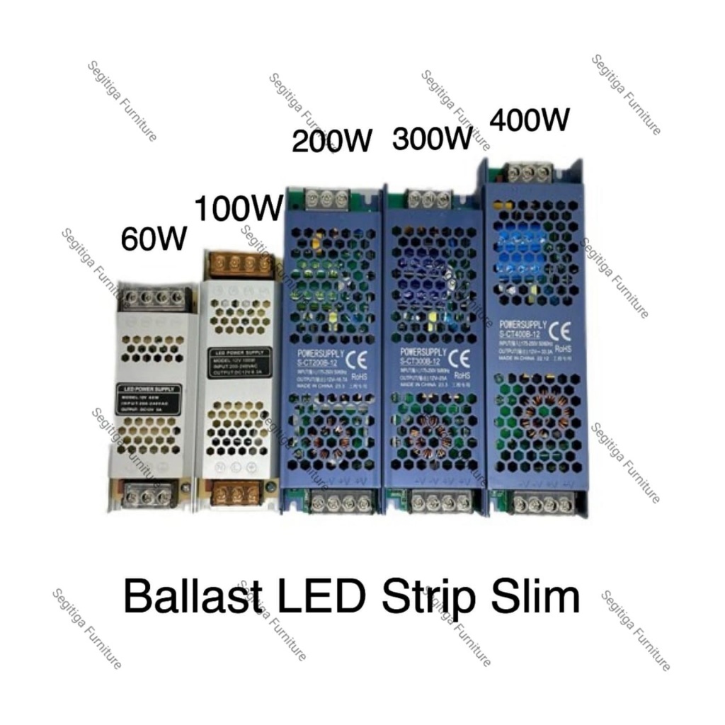 Jual Ballast LED Strip 12 Volt 60W 100W 200W 300W 400W / Power Supply ...