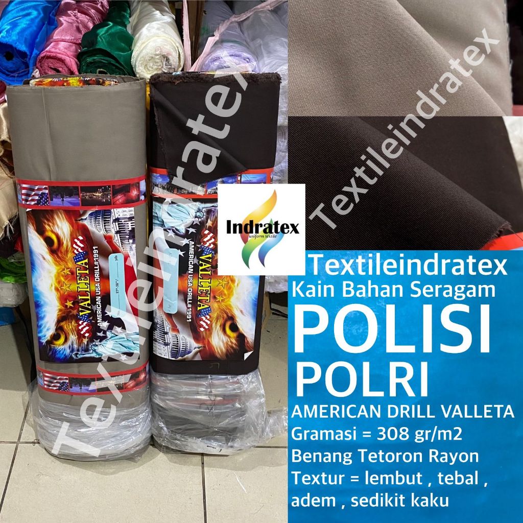 Jual ( per 1 roll ) Bahan seragam POLISI POLRI SATPAM SECURITY kain ...