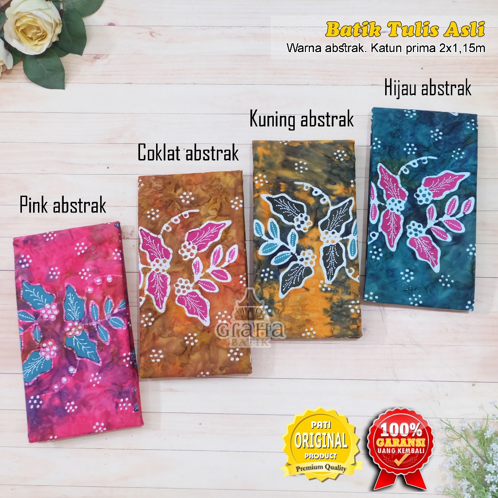 Jual KAIN BATIK TULIS BAKARAN ASLI PATI BAHAN KATUN KEMBANG KAPAS ...