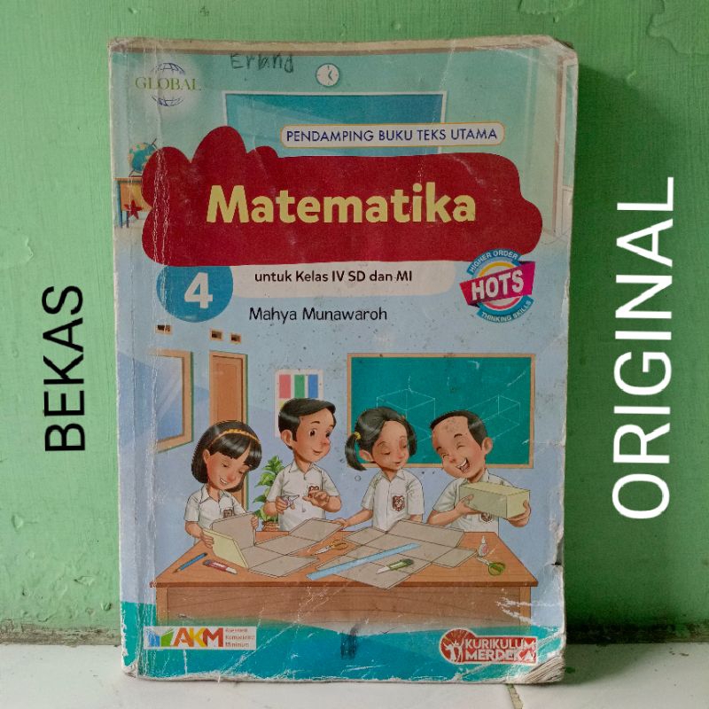Jual Buku MTK Matematika Kelas 4 IV SD MI HOTS AKM Global Penerbit Tiga Serangkai Kurikulum ...