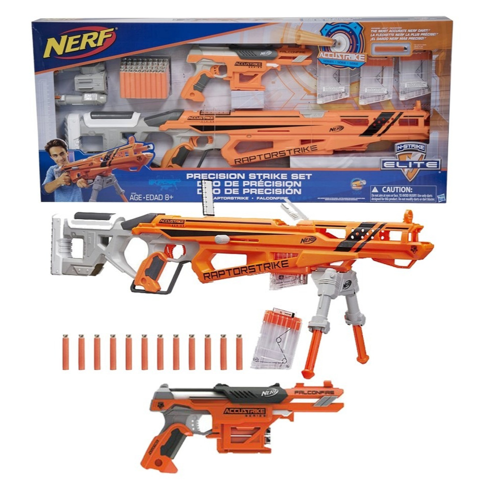 Jual Mainan Nerf N-Strike Elite Precision Strike Set RaptorStrike and ...