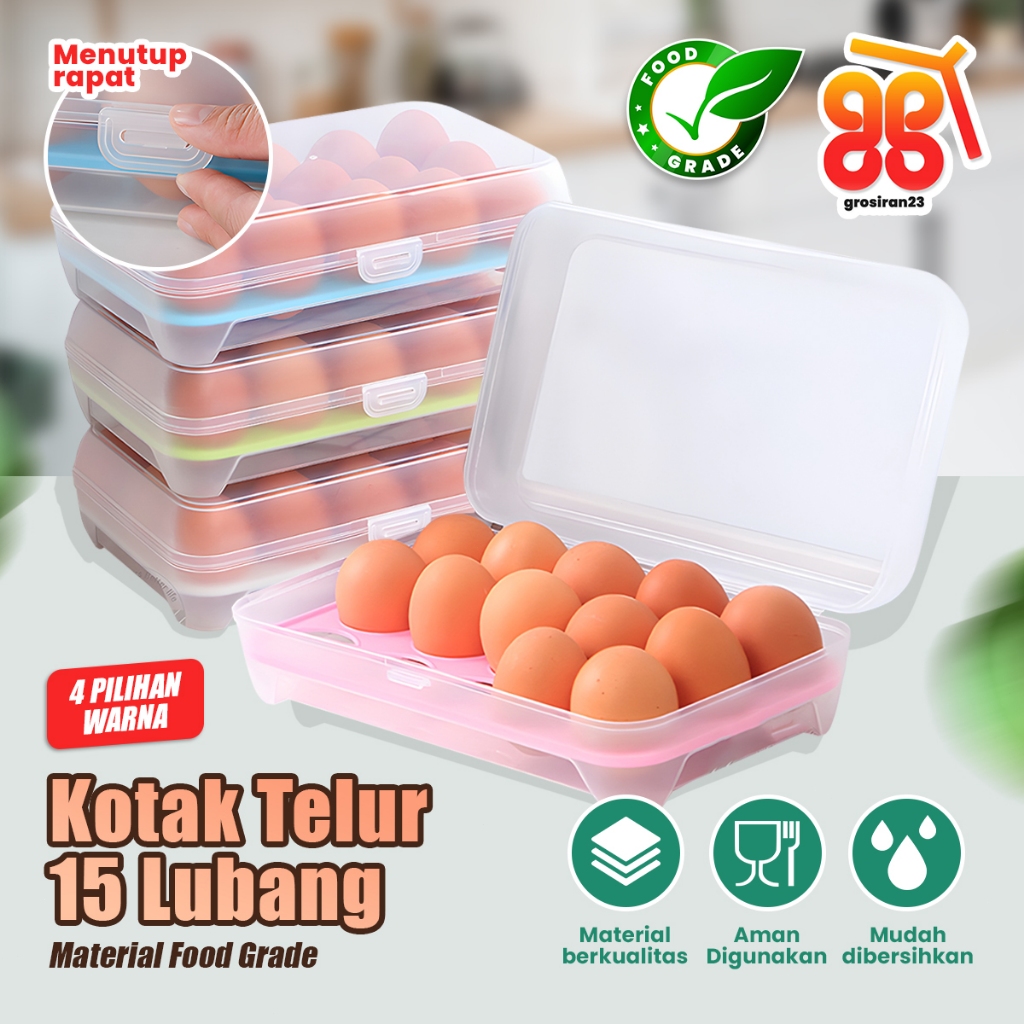 Jual Box Telur/Kotak Telur/Tempat Telur Sekat 15 Lubang | Shopee Indonesia