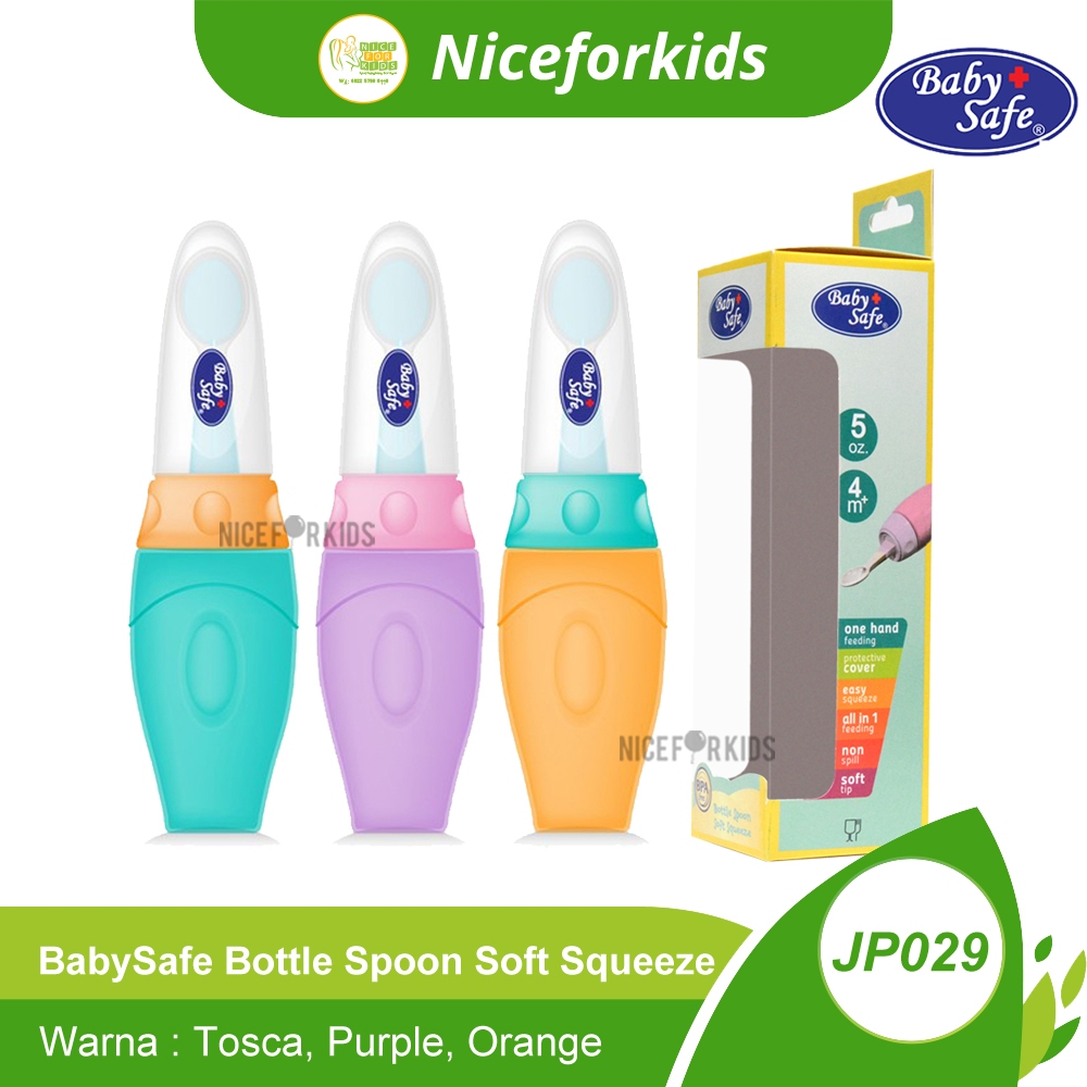 Jual Baby Safe Bottle Spoon Soft Squeeze Baby Food Feeder Botol Sendok Makan Bayi MPASI ( JP029 ...